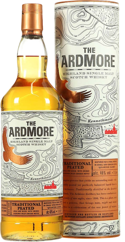 Ardmore Traditional Peated Single Malt Scotch Whisky 40% 1L | Voyage ...